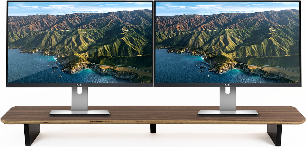 Balolo Cockpit Large Monitor stand, Walnut; SF-SC-B-L-F | DQ-Solutions