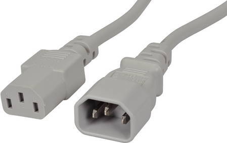 Roline 3-pol Apparatebuchse (IEC C13) auf 3-pol Apparatestecker (IE...