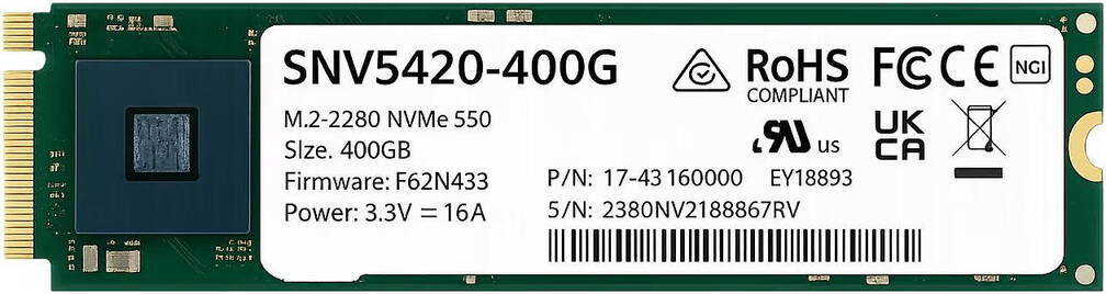 Synology 400 GB SSD SSD 2.5” m.2 2280 NVMe; SNV5420-400G | DQ-Sol...
