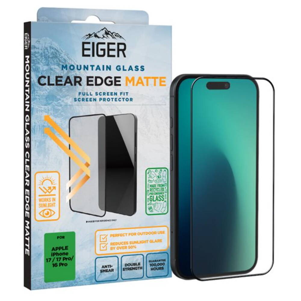 Eiger Displayschutz-Glas Anti-Glare, Mountain Glass Full Screen Fit...