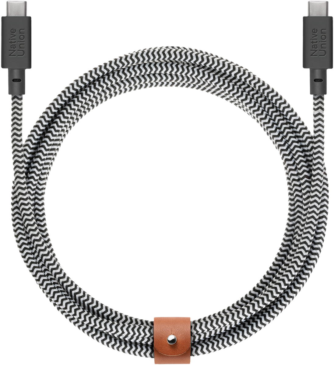 Native Union Belt auf USB 3.1 Typ-C Kabel, 3 m, Schwarz/Weiss; BELT...