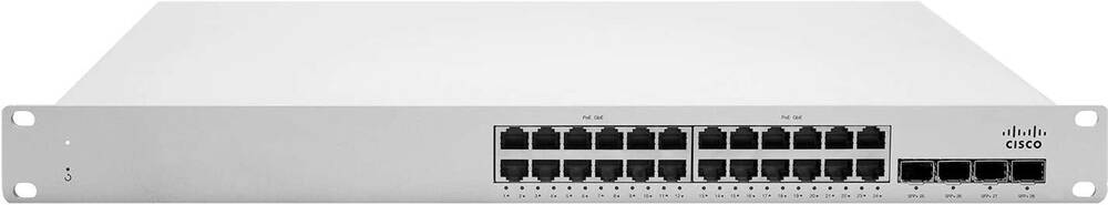 Cisco MS225-24P, 24 Port Cloud Managed Gigabit Switch; MS225-24P-HW...
