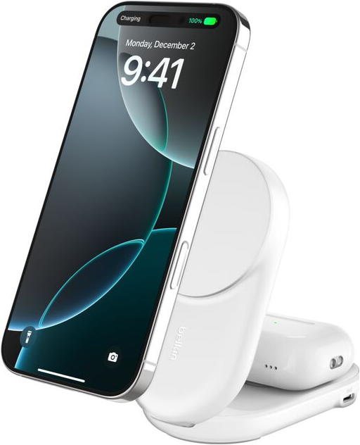 BELKIN UltraCharge Faltbare magnetische 2-in-1-Ladestation 25 W Qi2...